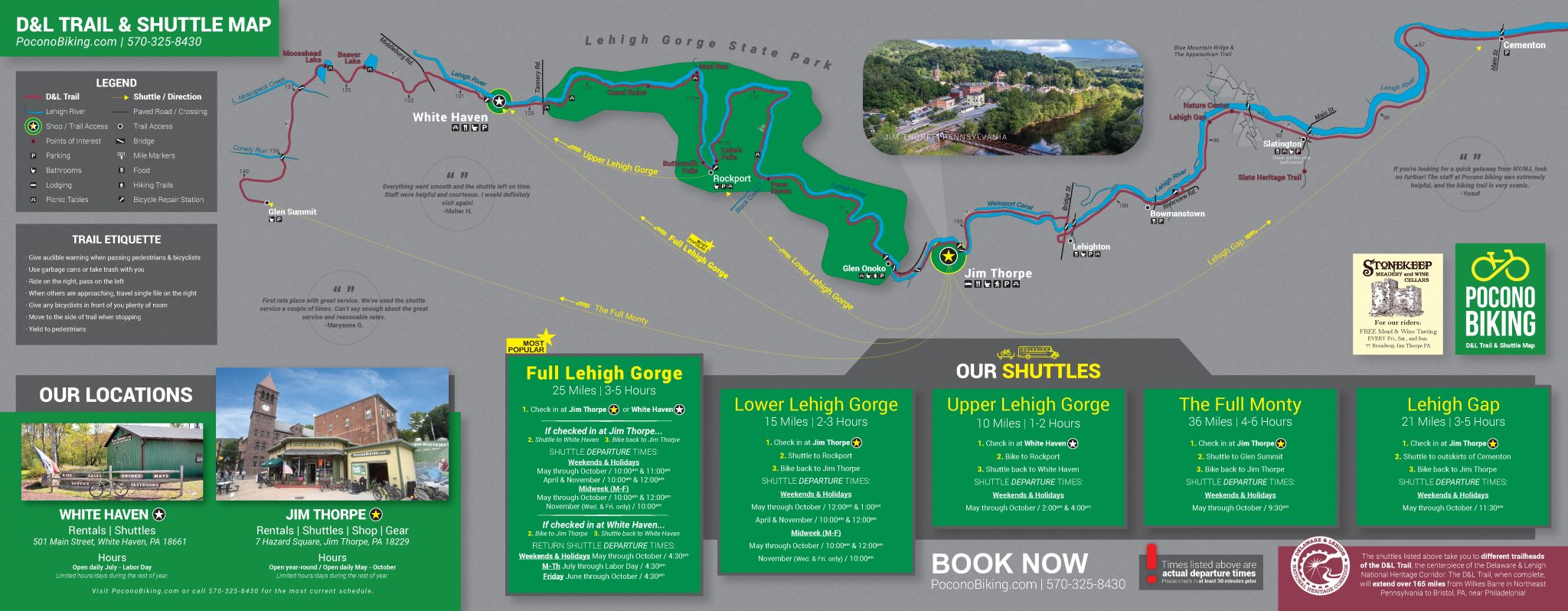 DL Trail Pocono Biking Trail Map | Pocono Bike Trails | Biking Trails ...