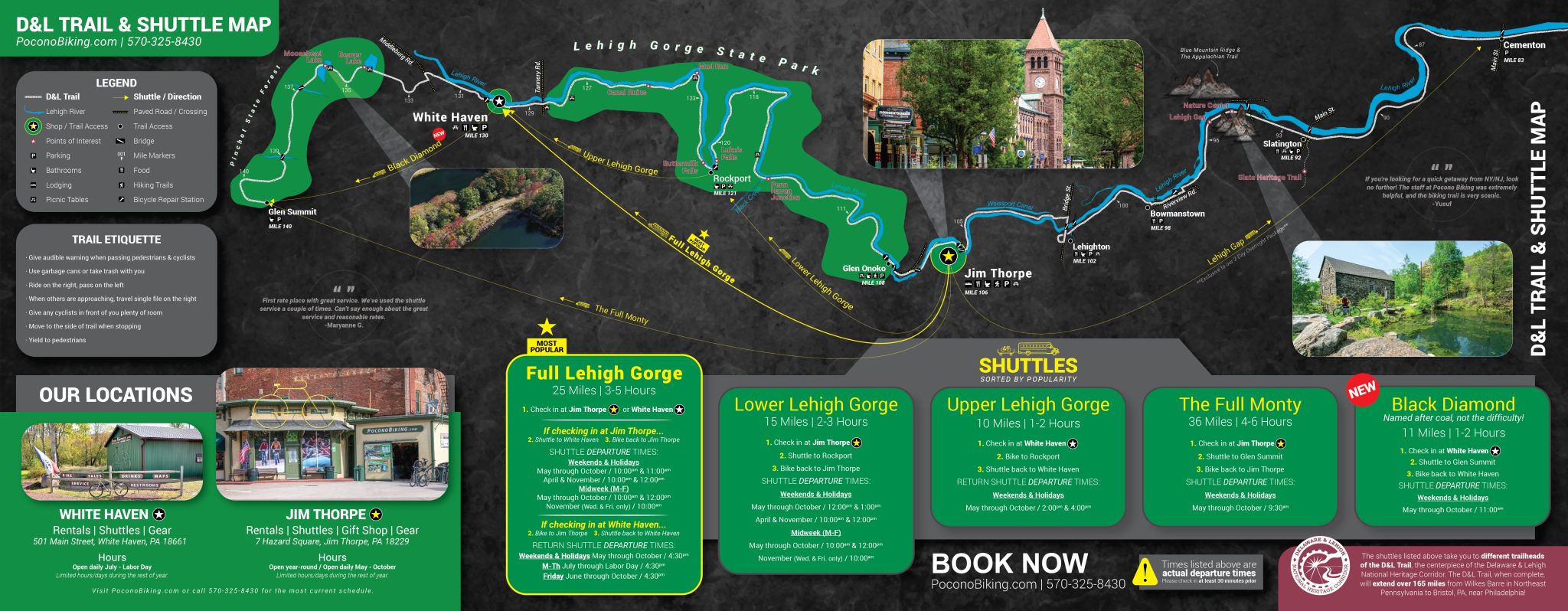 DL Trail Pocono Biking Trail Map | Pocono Bike Trails | Biking Trails ...